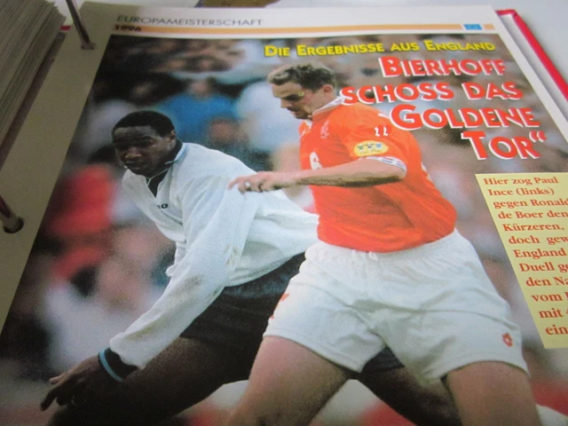 FUSSBALL 10 EUROPAMEISTERSCHAFT 1996 Ergebnisse Goldesnes Tor von ...