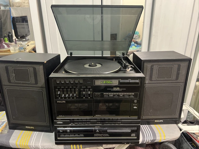 PHILIPS MC150/25 MICRO HiFi System Bookshelf CD/Cassette Tape Player ...