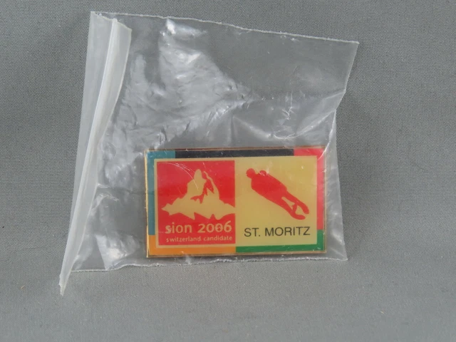 OLYMPIC CANDIDATE CITY Pin - Sion Switzerland 2006 St Moritz Luge ...