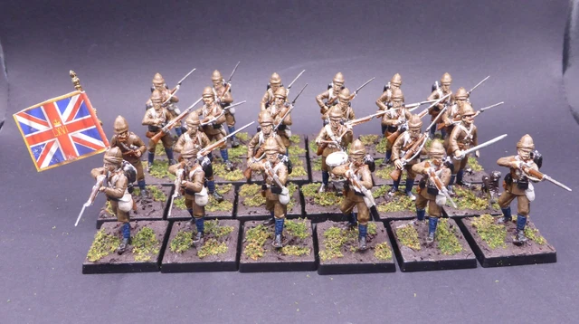 24 BRITISH INFANTRY Afghan Wars Painted Perry Miniatures 28mm Wargaming ...