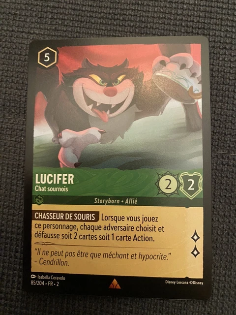 CARTE LORCANA DISNEY TCG Lucifer 85/204 Rare Chapitre 2 Français Neuf ...