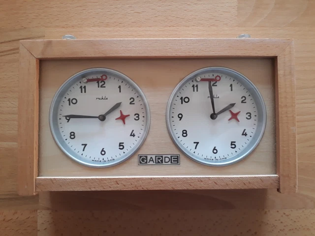 ORIGINAL RUHLA GARDE Schachuhr analog Made in GDR (DDR) aus Sammlung ...