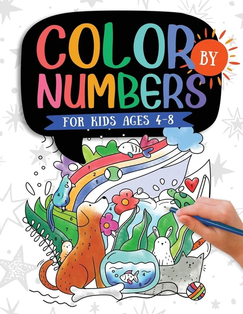 JENNIFER L. TRA Color by Numbers: For Kids Ages 4-8: Dinosaur, Sea Life ...