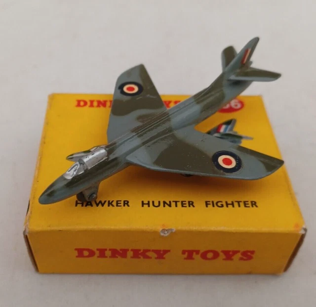 DINKY 736 HAWKER Hunter Fighter - Boxed - See Images & Description £11. ...