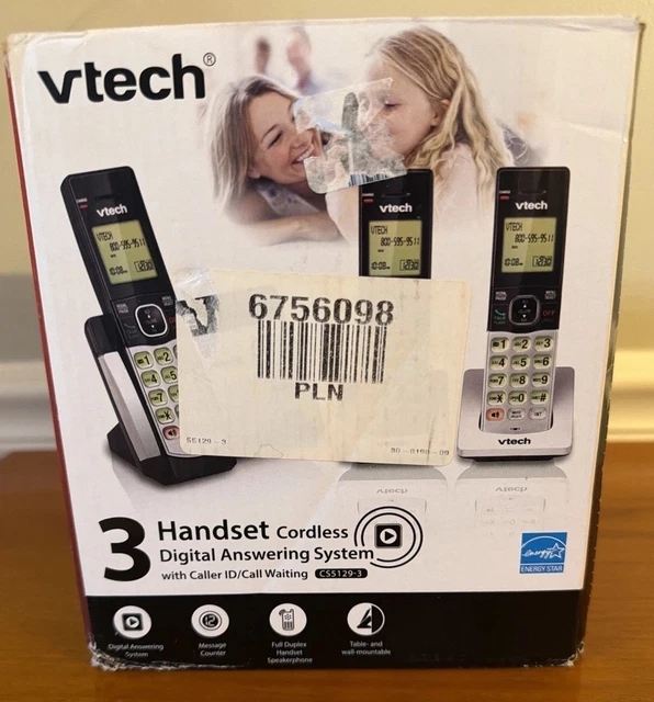 VTECH CORDLESS ANSWERING System with 2 Additional Handsets New Open Box ...