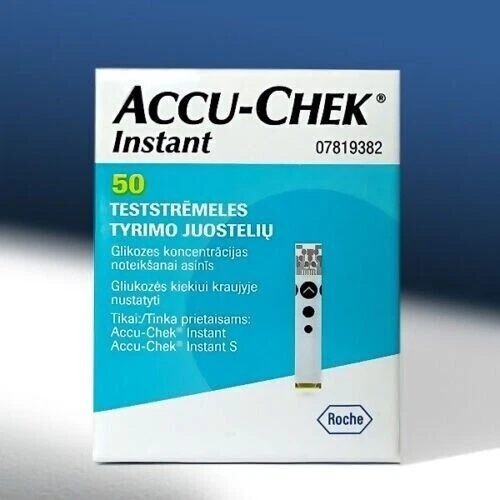 100 ACCU-CHEK INSTANT Blood Glucose Test Strips 50 x 2 Expiry 26/05 ...