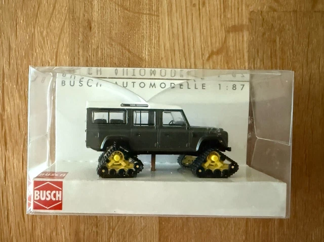 TOP: BUSCH 50365 Land Rover Defender mit Raupenantrieb Automodell 1:87 ...