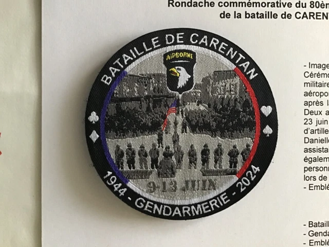 RONDACHE GENDARMERIE 80EME anniversaire du D Day Carentan n°32/250 EUR ...