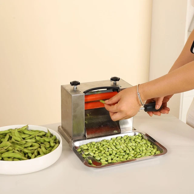EDAMAME SHELLING MACHINE Hand Crank Sturdy Manual Bean Pea Sheller for ...