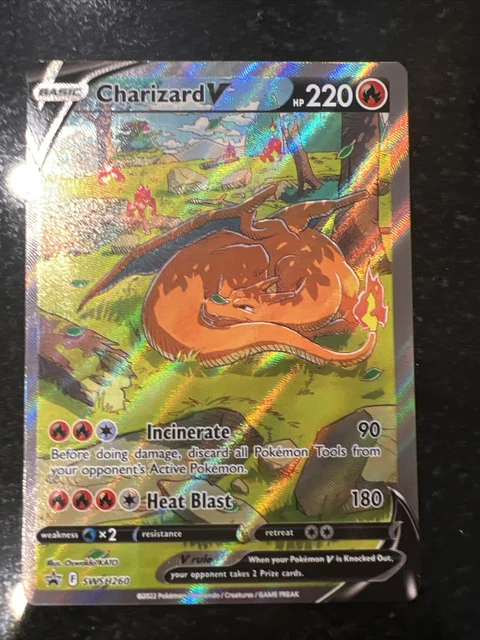 CHARIZARD V SWSH260 Alt Art Ultra Premium Collection Pokemon TCG Card ...