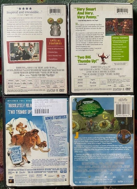 KIDS DVD CARTOON animal bundle: Mousehunt - Antz - Bug's Life - Ice Age ...