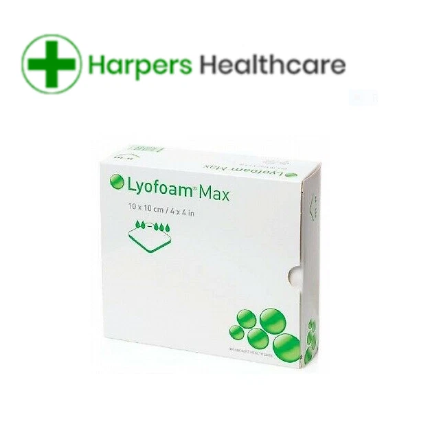 LYOFOAM MAX ABSORBENT Foam Dressing 10 x 10cm - Pack of 10 £23.50 ...