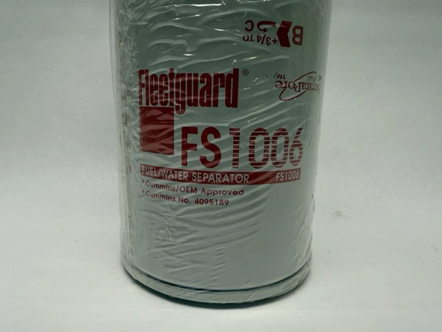 NEW GENUINE FLEETGUARD FS1006 Fuel/Water Separator $55.32 - PicClick CA