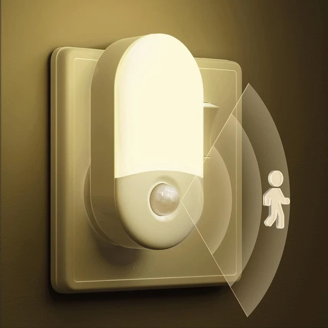 LED MOTION SENSOR Night Light Plug into Wall, 1 Pack, Motion Sensor ...