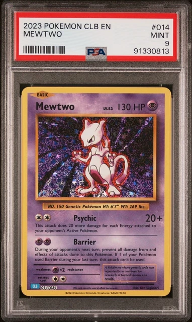 CARTE POKEMON : Mewtwo 014/034 - Psa 9 - Trading Card Game Classic EUR ...