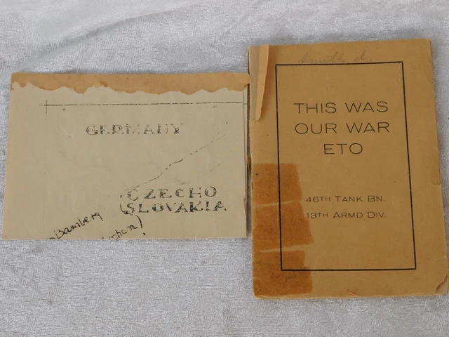 WWII US ARMY ETO 46ème Bataillon de Chars Livret & ETO France Allemagne ...