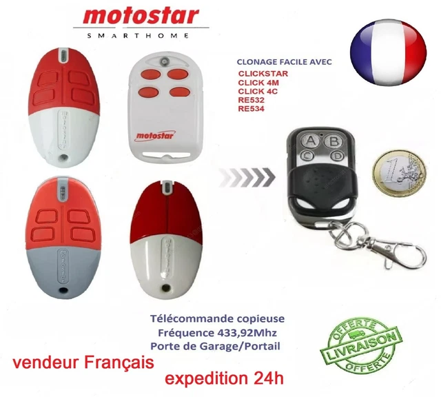 TÉLÉCOMMANDE GENERIQUE COPIEUSE Pour Motostar Clikstar, Re532, Re534 ...