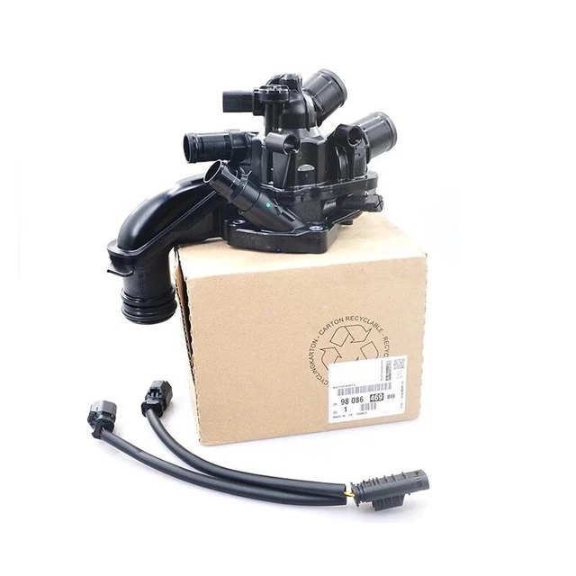 GENUINE PEUGEOT CITROEN Engine Thermostat Housing with Wiring Cable ...