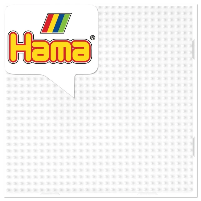 LARGE WHITE INTERLOCKING Square Hama Beads Pegboards for Midi Fuse ...