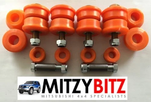 COMPLETE REAR AXLE Polyurethane Bush Kit Mitsubishi Pajero Shogun V24C ...