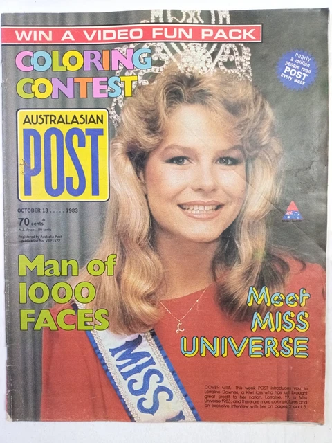 AUSTRALASIAN POST OCTOBER 13 1983 Lorraine Downes Miss Universe Atari ...