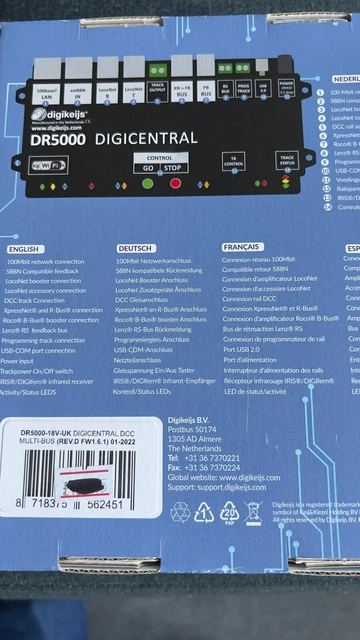 DIGIKEIJS DR5000-ADJ DCC multi-bus central command station £170.00 - PicClick UK