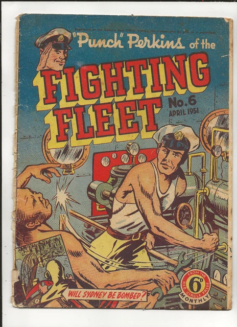 PUNCH PERKINS OF the Australian Fleet no. 6, Australian comic, 1951 ...