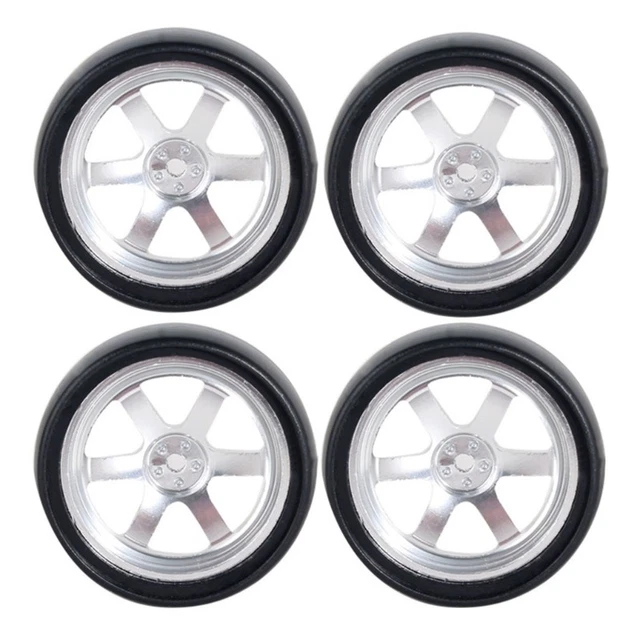 HIGH TRACTION 1/18 Remote Control Drift Car Tires with Metal Hubs ...