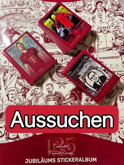 AUSSUCHEN - FC Bayern München 125 Jahre Jubiläums Sticker Topps EUR 1 ...