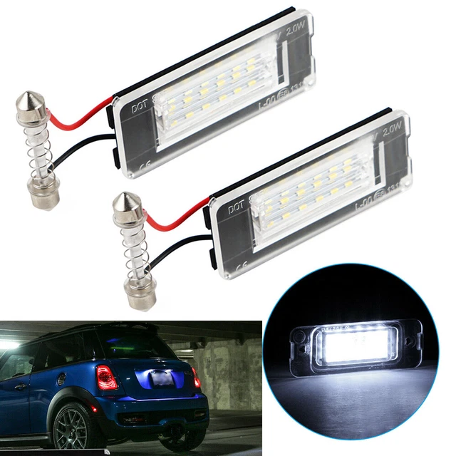 LED LICENSE NUMBER Plate Lights White For Mini R56 R57 R58 R59 Cooper ...