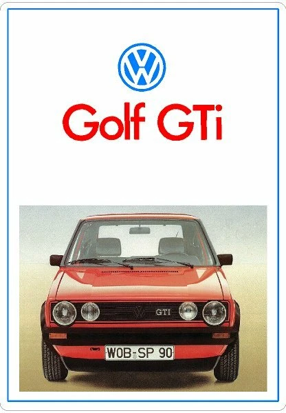 VW GOLF GTI Mk1 RETRO METAL SIGN / PLAQUE 4 GARAGE SIGN WORKSHOP £5.49 ...