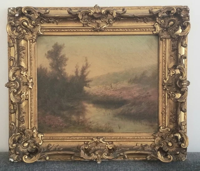 TABLEAU ANCIEN ECOLE Francaise Xix - Huile Sur Toile Signee - 50*58 Cms EUR 435,00 - PicClick FR