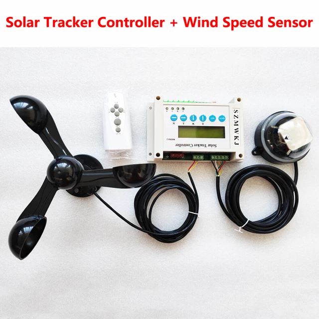DUAL AXIS SOLAR Tracker Controller W/ Wind Speed Sensor for Solar Panel ...