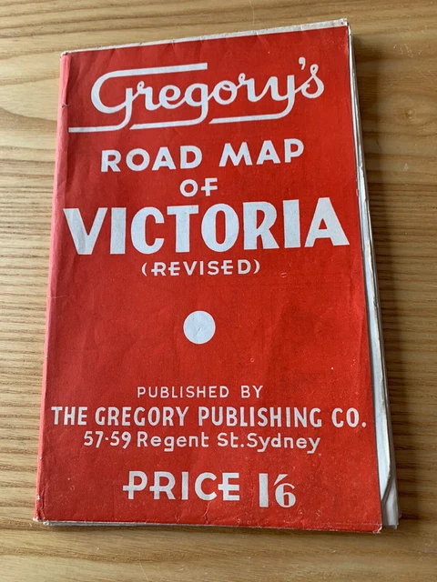 VINTAGE 1950S GREGORY'S ROAD MAP OF VICTORIA £6.00 - PicClick UK