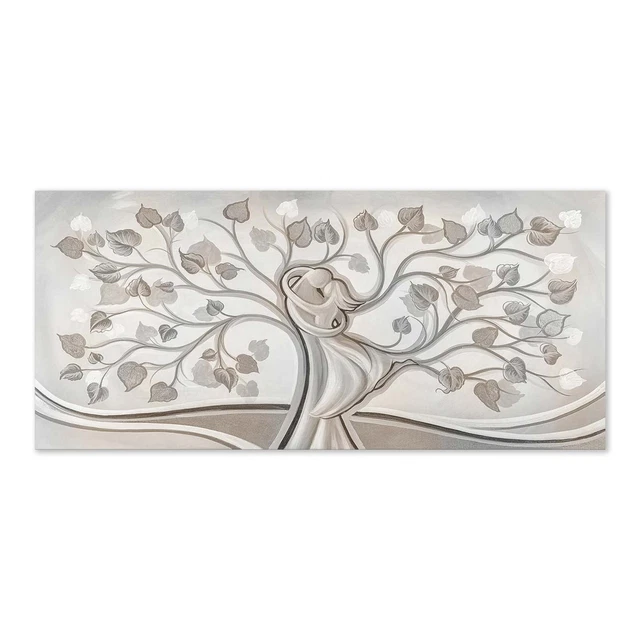 QUADRO MODERNO SU tela materica a rilievo stampa ALBERO ABBRACCIO ...