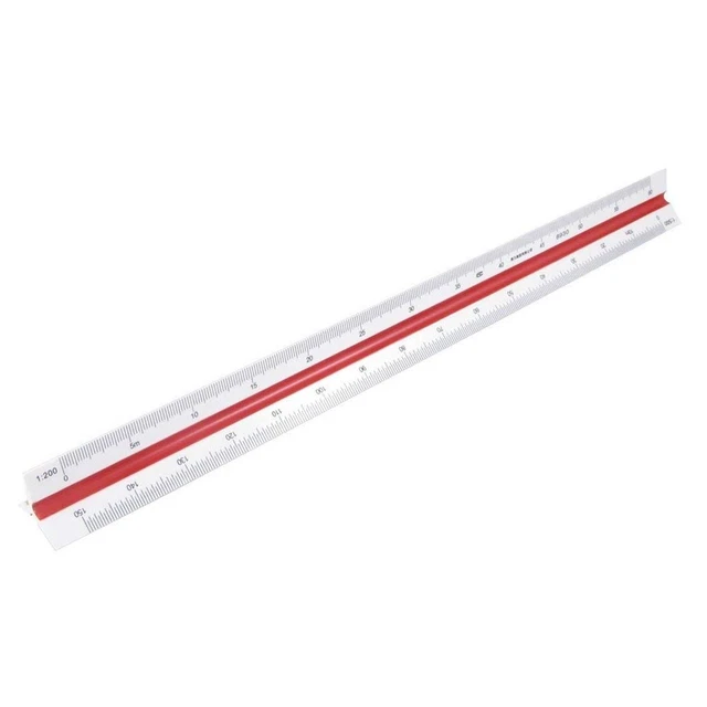 12 INCH TRIANGULAR Engineering Scale Ruler 1:100, 1:200, 1:250, 1:300 ...