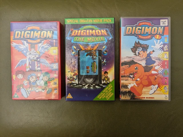 DIGIMON VHS SET 3 tapes in English and Finnish RARE Movie and series ...