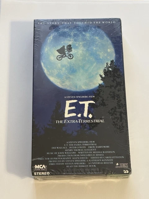 *SEALED* E.T. ET the Extra Terrestrial 1988 VHS MCA Green Flap Brand ...