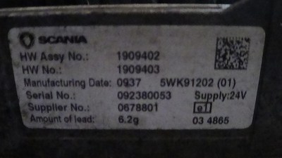 SCANIA XPI, ENGINE control unit, EDC, ECU EMS, DC9, OC9, 1909402 ...