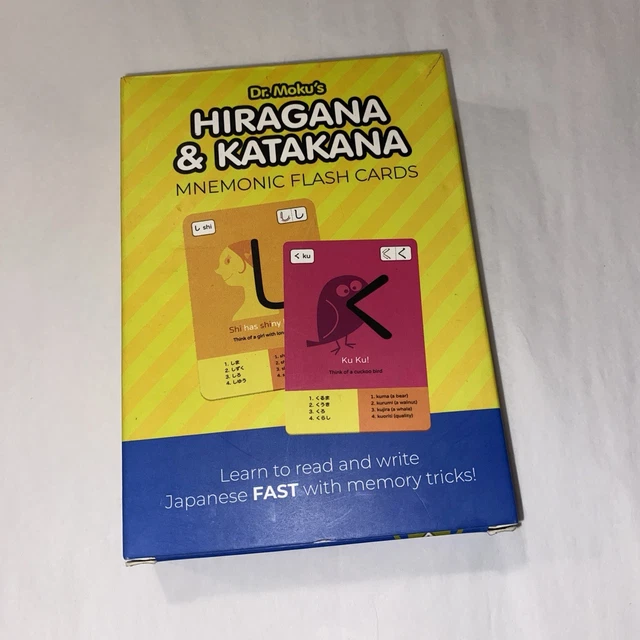 DR. MOKU’S HIRAGANA & Katakana Mnemonic Flash Cards Basic Japanese 55 ...