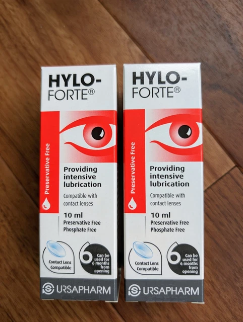 2X HYLO-FORTE 10 ml Dry Eye Relief Drops like hycosan dual £24.88 ...