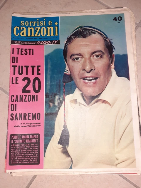 RIVISTA SETTIMANALE VINTAGE D'epoca Collezione Tv Sorrisi E Canzoni 1959 Sanremo EUR 7,50 ...