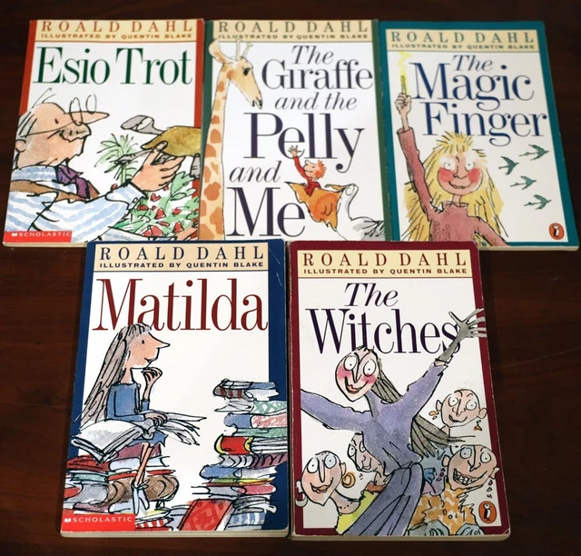 ROALD DAHL BOOK Lot MATILDA, WITCHES, ESIO TROT, MAGIC FINGER, GIRAFFE ...