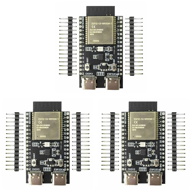 3X ESP32--DEVKITC-1-N4 CARTE de DéVeloppement ESP32- Carte de Base RISC ...