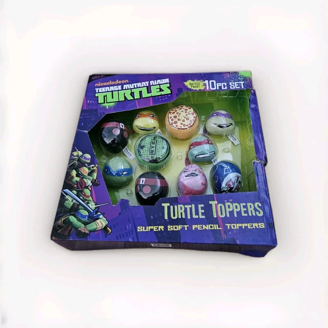 NICKELODEON TURTLES SOFT Pencil Toppers 10pc Set Battle Pack £24.95 ...