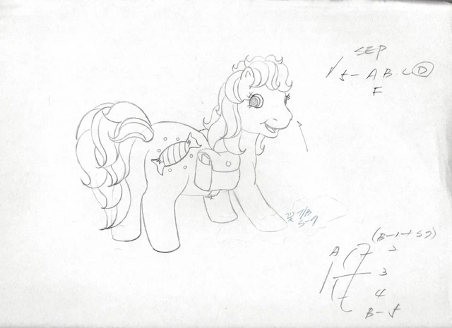 MY LITTLE PONY Cartoon Animation Production Pencil Drawing MLP B5-17 £ ...