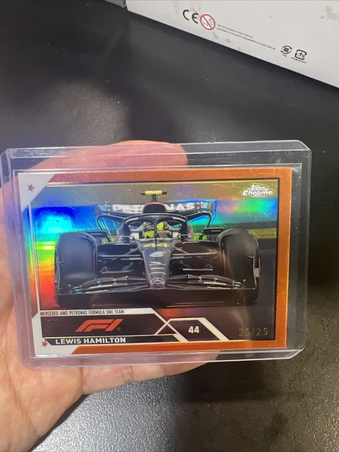2023 TOPPS CHROME F1 Lewis Hamilton Orange Refractor 25/25 Mercedes-AMG ...