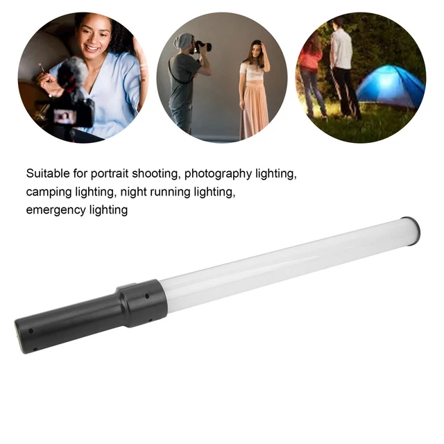 LED LIGHT STICK Handheld 8W 5 Level Brightness 5 Color 3 Effects Type C ...