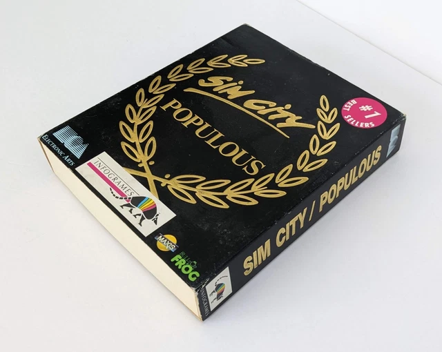 SIM CITY/POPULOUS - Commodore Amiga - Rare Big Box Computer Game ...