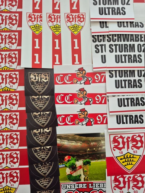80 ULTRAS VFB Stuttgart Cannstatter Kurve Aufkleber Sammlung CC97 ...